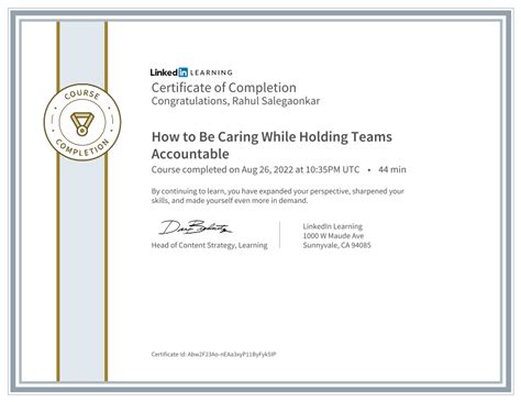 Rahul Salegaonkar On Linkedin Certificate Of Completion