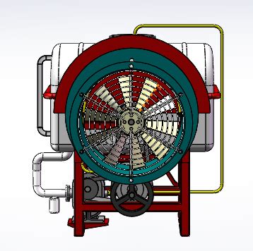 大型烟雾喷雾机设计 SOLIDWORKS 2017 模型图纸下载 懒石网