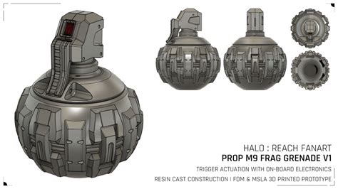 Halo Reach M9 Frag Grenade Prop And Fanart By Derezzurektion On