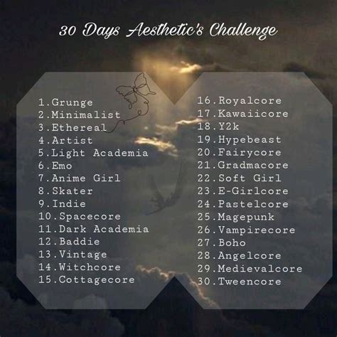 30 Day Aesthetic Challenge