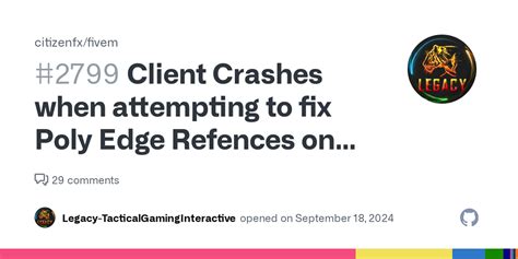 Client Crashes When Attempting To Fix Poly Edge Refences On Ydr Or