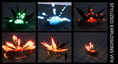 Stylized Explosions VFX Pack Real Time VFX