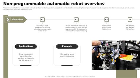 Types Of Independent Robotic System Non Programmable Automatic Robot
