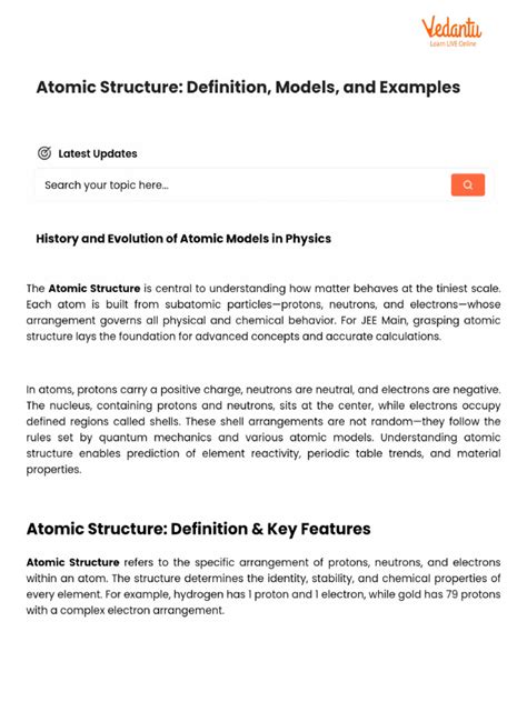 Atomic Structure Definition Models And Examples Pdf