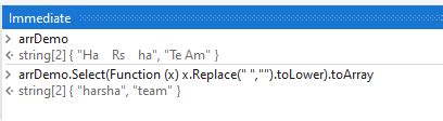 How To Convert The Array Of Strings To Lowercase Without Using For Each Loop Something Else