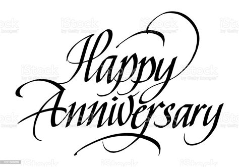 해피 애니버서리 서비문 서예 문자 디자인 템플릿 인사말 카드 기프트 포스터 배너 등을 위한 크리에이티브 타이포그래피 결혼기념일에