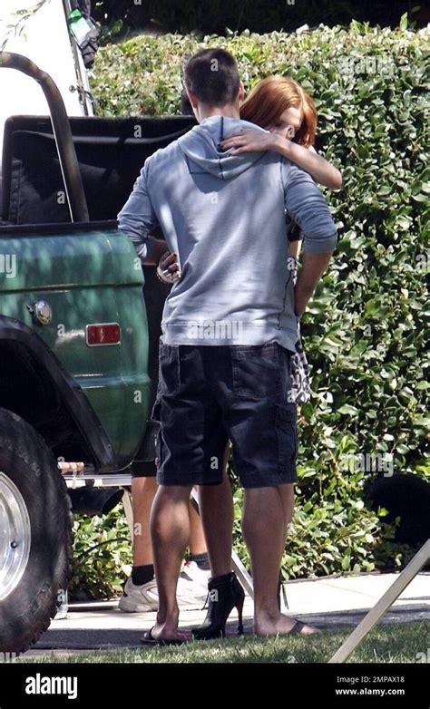 Ashlee Simpson Wentz Films A Scene For Melrose Place In Los Angeles Ca Stock Photo Alamy