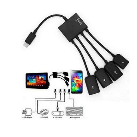 4 In 1 Micro Usb Otg Hub Metro Computer Technology