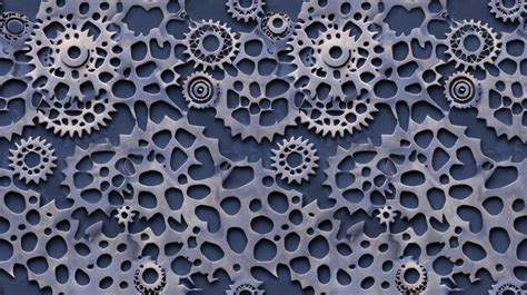Interlocking Gears Forming A Seamless Pattern Premium Ai Generated Image