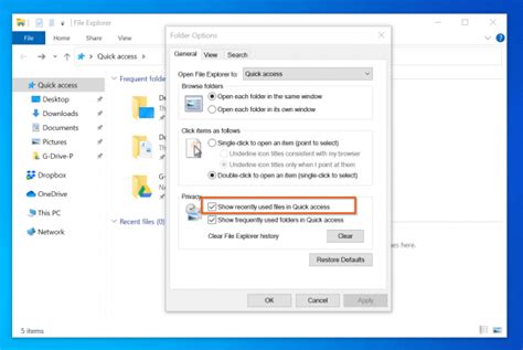 Clear Recent Files Windows 10 File Explorer Itechguides Com