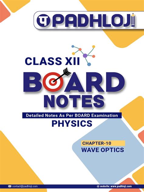 Ch 10 Wave Optics Download Free Pdf Diffraction Angular Resolution