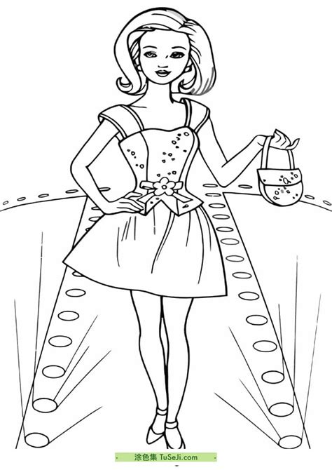 12张t台上的漂亮姐姐小仙子有趣的涂色图片免费下载！ 涂色集，涂色画打印大图