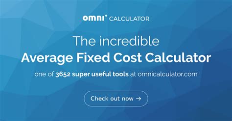 Average Fixed Cost Calculator