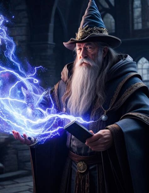Premium Ai Image Rendering Of Wizard Controlling Magic