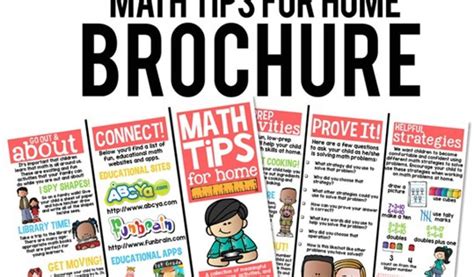 Math Brochure Template Kick Off A Great Year In Math A Year Of Many