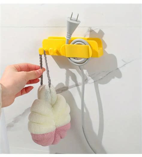 벽 휴대 전화 충전 플러그 홀더 스티커 후크 와이어 관리자 와이어 스토리지 고정 클립 무료 펀칭 와이어 고정 Temu Republic Of Korea