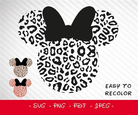 Mickey Mouse Leopard Svg Minnie Mouse Leopard Svg Mickey Minnie Mouse