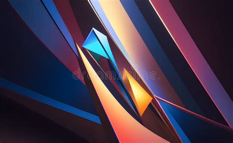 Vibrant Swirls And Geometric Patterns On Purple Abstract Background Generative Ai Stock