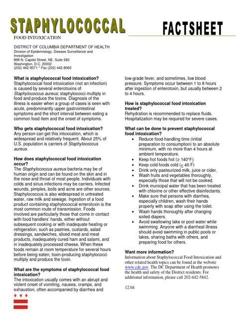 Staph Food Intoxication Download Free Pdf Staphylococcus Health Sciences