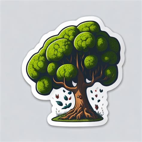 Premium Ai Image Tree Sticker 1