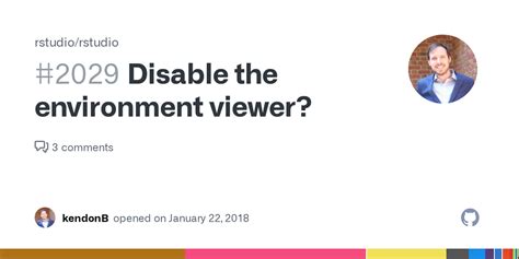 Disable The Environment Viewer Issue Rstudio Rstudio Github