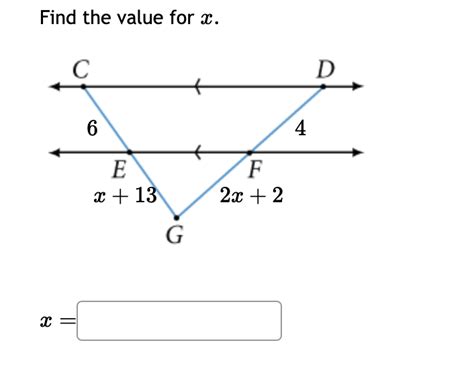 Solved Find The Value For X Chegg Com