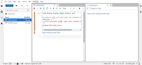 Python 3x Jupyterlab Custom Extension Where If I Click On Button Or Link To Existing
