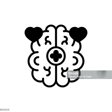 벡터의 긍정적 인 심리학 아이콘입니다 로고 고체에 대한 스톡 벡터 아트 및 기타 이미지 고체 뇌 벡터 Istock