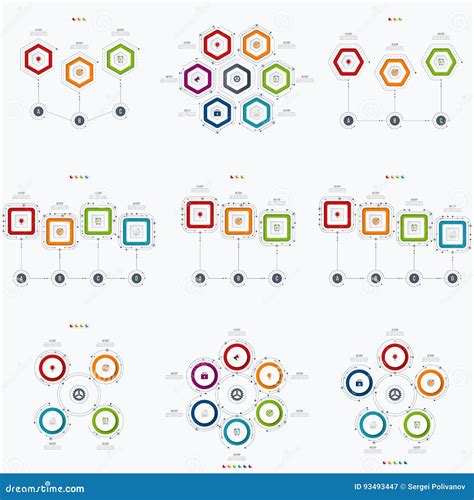 Set With Infographics Stock Vector Illustration Of Infograph 93493447