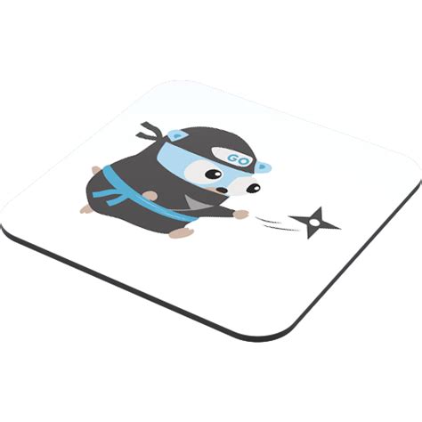 Ninja Go Lang Gopher Coaster Just Stickers Just Stickers