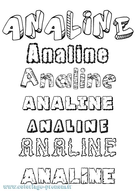 Coloriage Du Prénom Analine à Imprimer Ou Télécharger Facilement