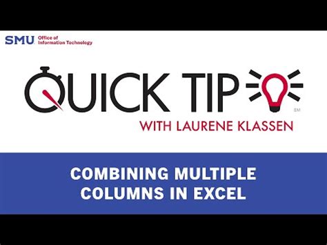 Quick Tip Combining Multiple Columns In Excel