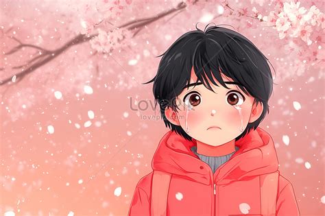 귀여운 만화 소년 울고 일러스트 무료 다운로드 Lovepik