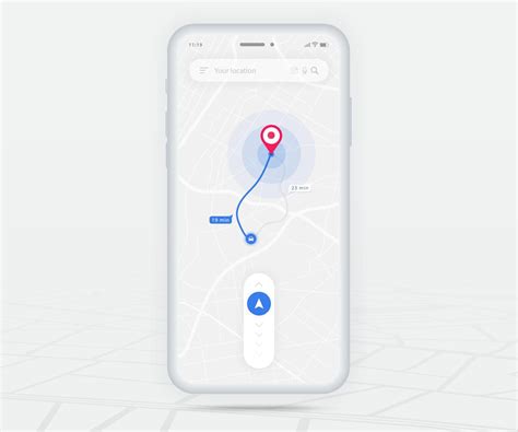 Map Gps Navigation App Ux Ui Concept Mobile Map Application