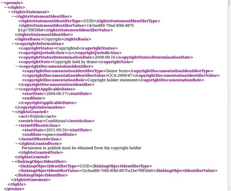 Premis Metadata Rights 0 10 Archivematica