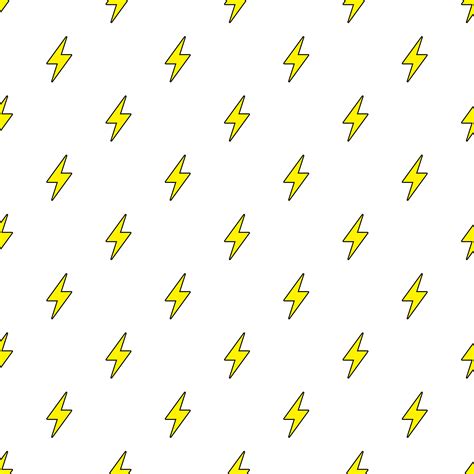 Thunderbolt Seamless Pattern On A White Background Lightning Bolt Theme Illustration 26641314