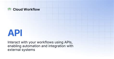 Api Cloud Workflow