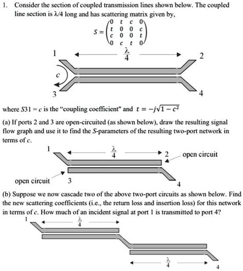 1 Consider The Section Of Coupled Transmission Lines Shown Below The