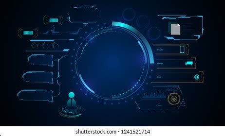 Hud Interface Ui Template Cyber Innovative Stock Vector Royalty Free Shutterstock