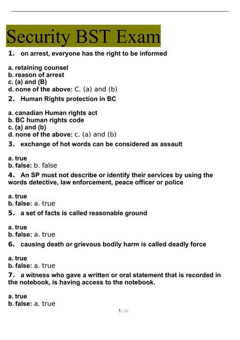 Security BST Exam 2022 With Complete Solution Security BST Stuvia US