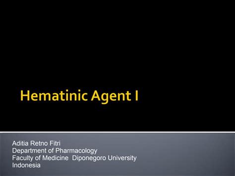 Hematinic I Ppt