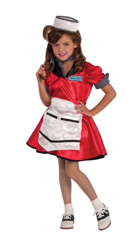 Girls 50s Diner Girl Costume Jjs Party House