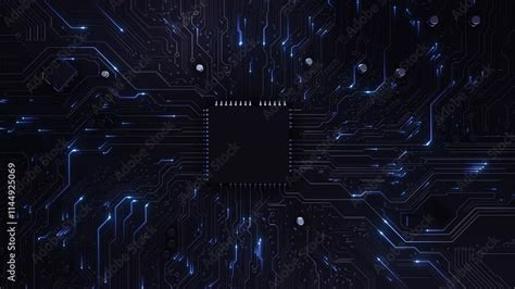 Electronic Board Digital Data Moving Computer Ai Chip Cpu Circuit Board Artificial Intelligence