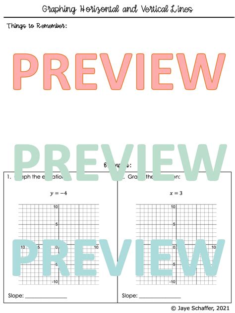Graphing Horizontal And Vertical Lines Worksheet Graphing Equations In