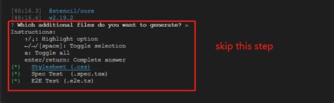 Feat The Generate Command Adds Options To Skip The Selection Of