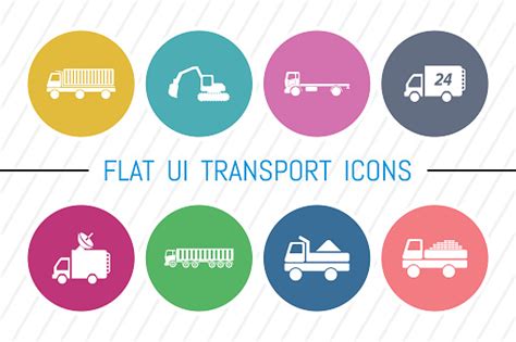 플랫 Ui 8 컬러 전송 아이콘을 설정합니다 Eps10입니다 매우 유용한 전송 아이콘 설정 간단한 그림입니다 웹 모바일 소프트웨어 및 애플 리 케이 션에 대 한 유용한