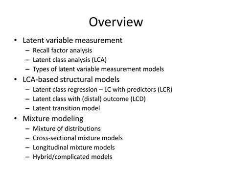 A Quick Intro To Latent Class And Finite Mixture Modeling Ppt Download