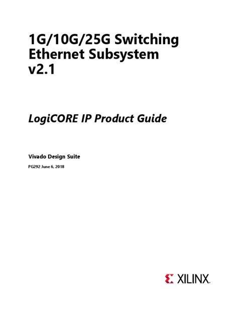 Xilinx 1g10g25g Switching Ethernet Subsystem Pdf 64 Bit Computing