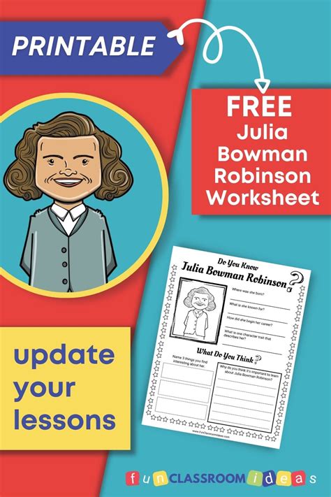 Free Julia Bowman Robinson Worksheet Level Up Your Worksheets