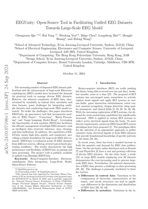 Pdf Eegunity Open Source Tool In Facilitating Unified Eeg Datasets